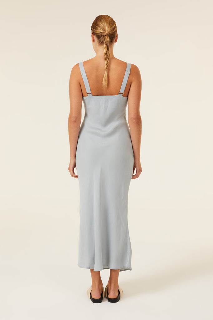 Shop Harlow Cupro Slip Dress in Marine | Nude Lucy