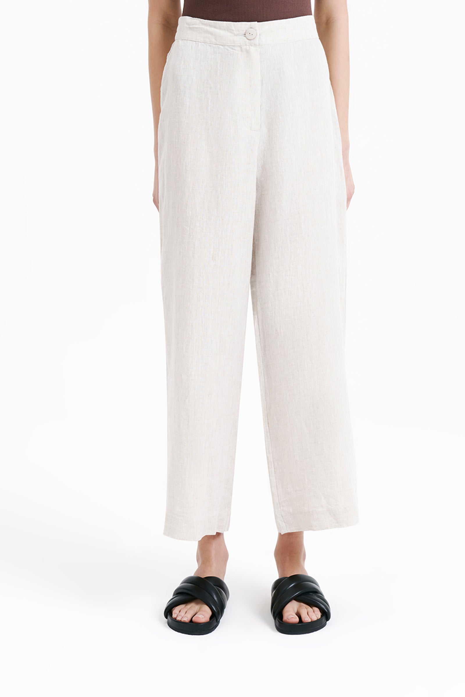 Shop Rynn Linen Pant in Natural | Nude Lucy