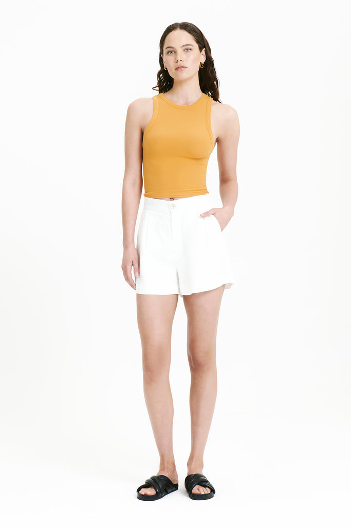 Shop Rynn Linen Short in White | Nude Lucy