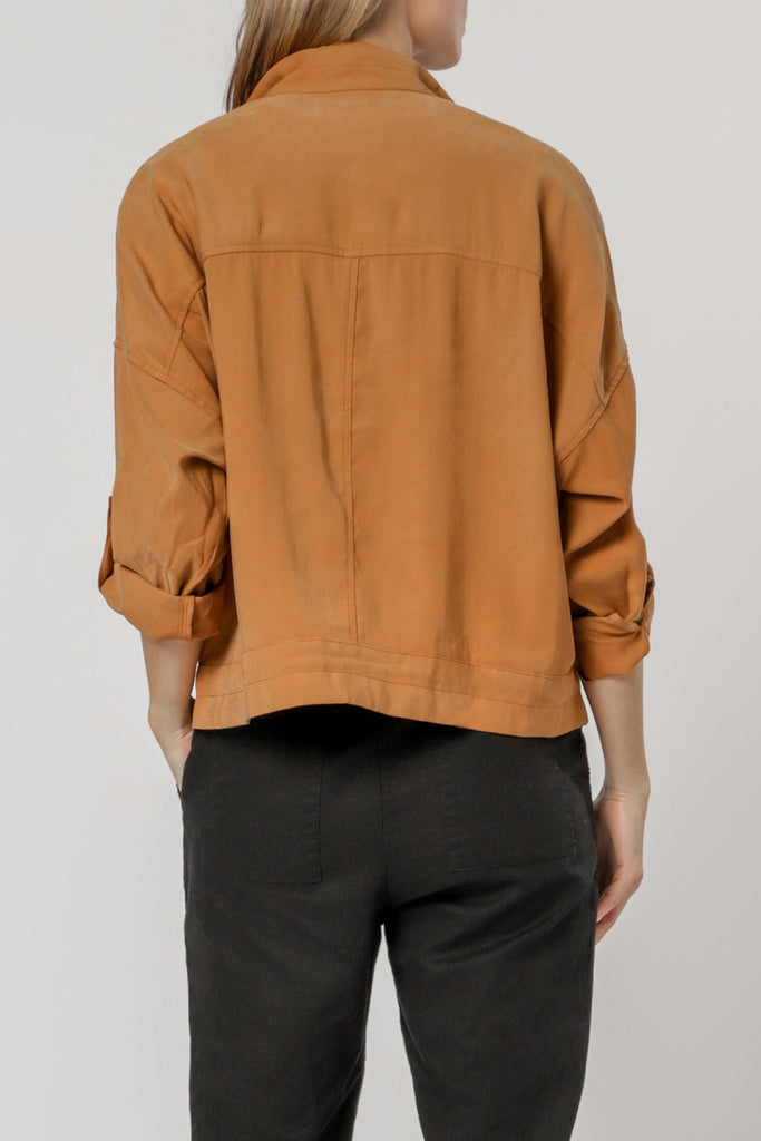 Shop Stella Utility Jacket in Cognac | Nude Lucy